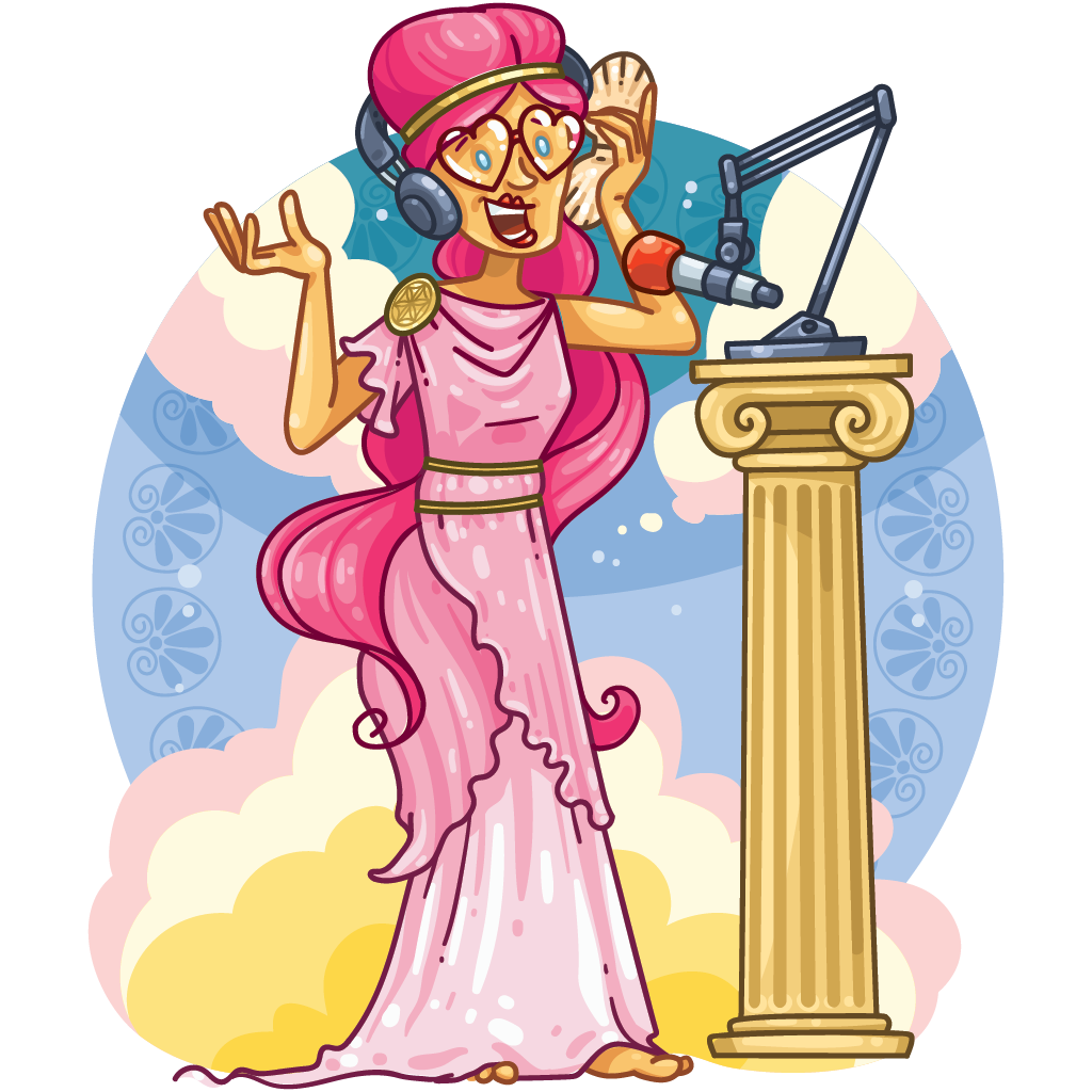 Aphrodite Greek Goddess Cartoon